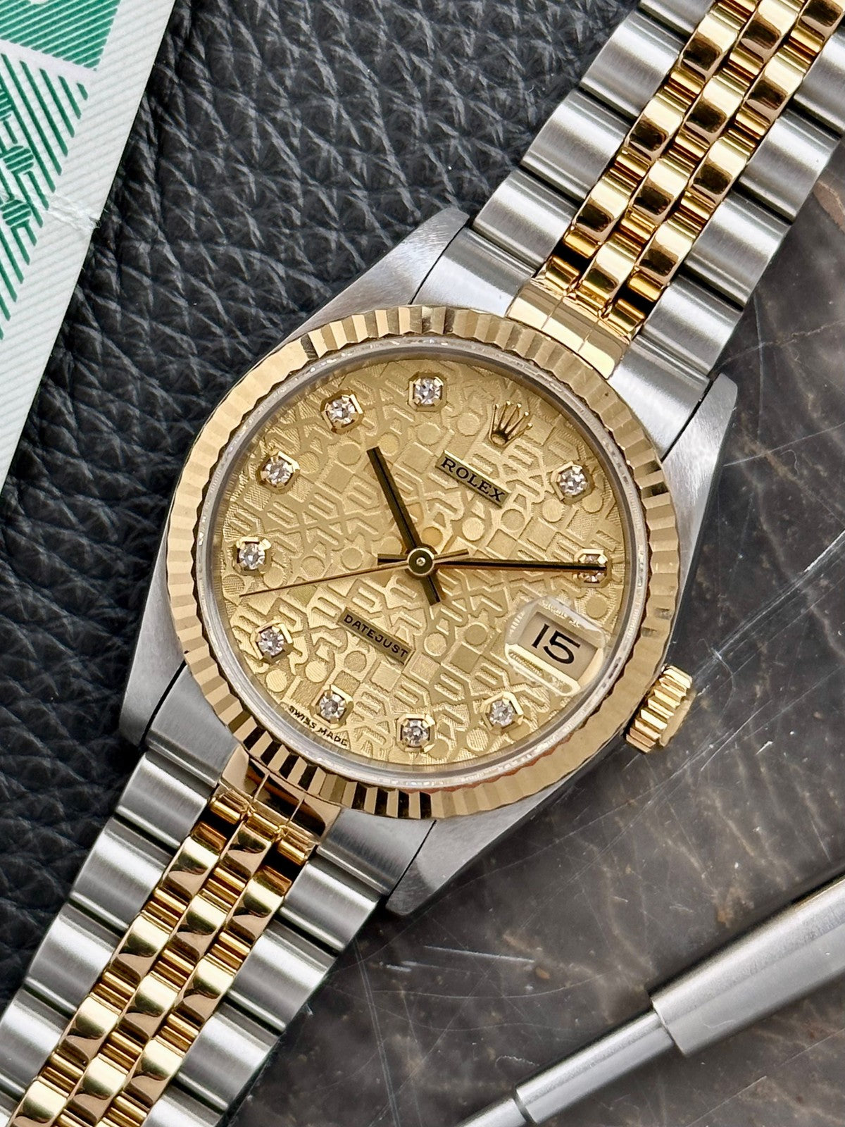 Rolex Datejust 31 Jubilee Rolex Monogram Champagne Diamond Dial ...
